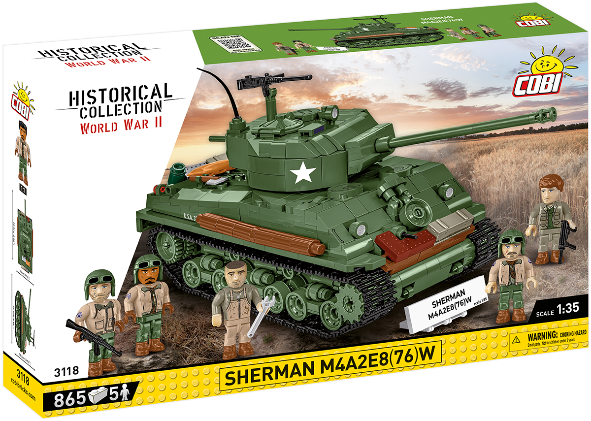 Sherman M4A2E8(76)W 1:35 #3118 – Brick Army Canada