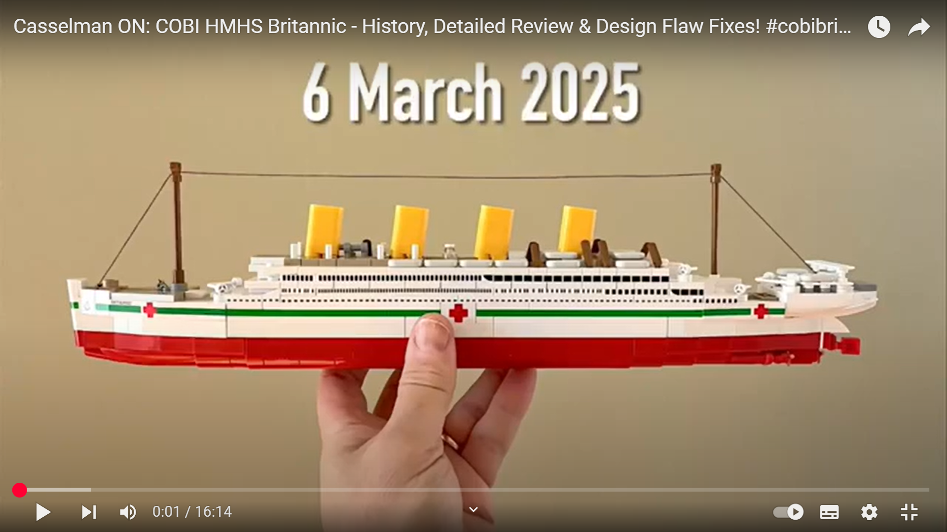 HMHS Britannic built and tweaked and reviewed by Terry! – Brick Army Canada