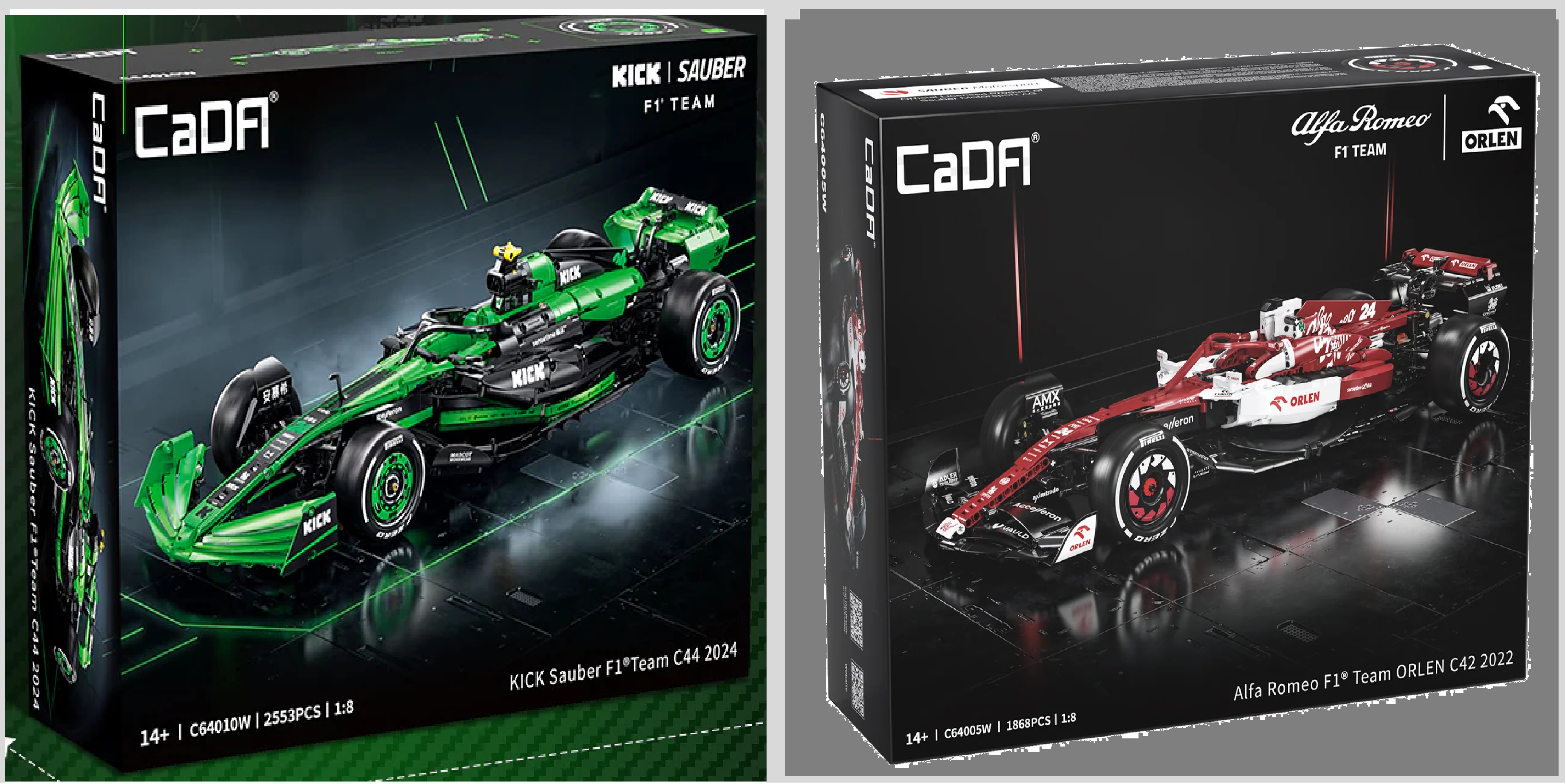 CaDA Formula One Expert Combo - Kick Sauber and Alfa Romeo 1:8 – Brick ...