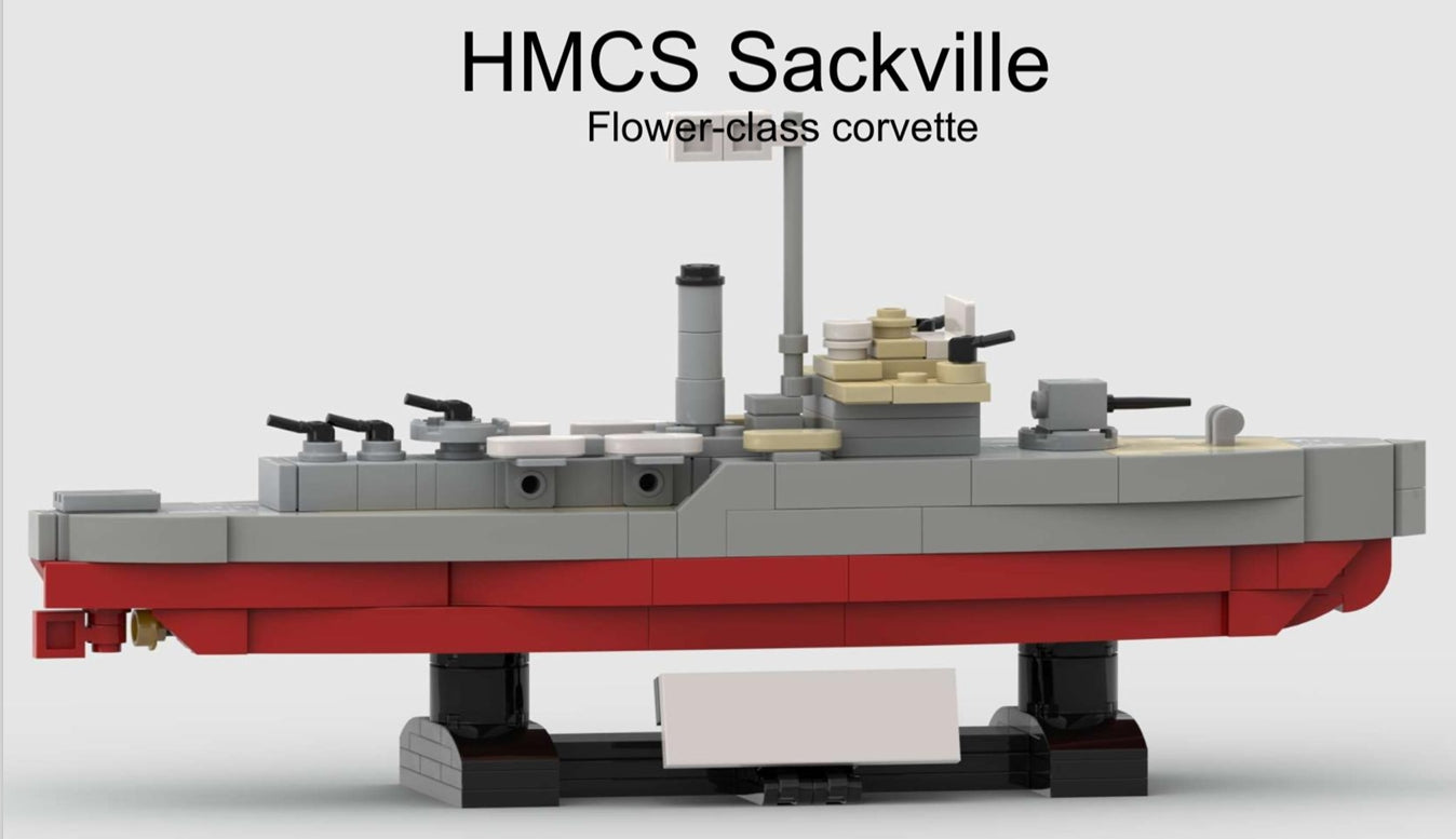 MOC HMCS Sackville Flower Class Corvette 1:300 #MOC3 – Brick Army Canada