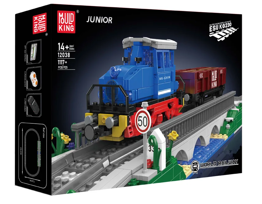 Mould King ESU KG230 Diesel Locomotive with RC and track MK12038 ...